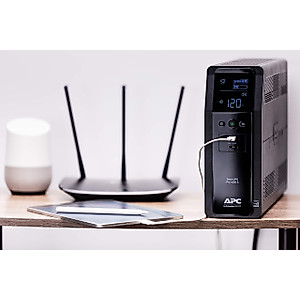 APC UPS 1500VA Sine Wave UPS Battery Backup and Surge Protector Power Strip Bundle