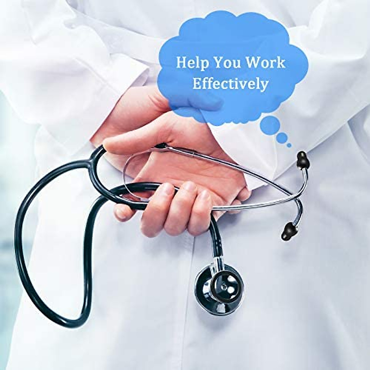 2 Sets Stethoscope Replacement Parts Adult and Pediatric Replacement Diaphragm and Silicone Stethoscope Ear Tips Accessories for Stethoscope (Black)