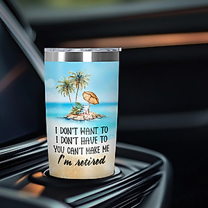 TEEZWONDER Retirement Gifts for Men Women - Stainless Steel Insulated Coffee Tumbler With Lid 20 Oz - Farewell Goodbye Thank You Retirement Gift for Coworkers Boss Friends