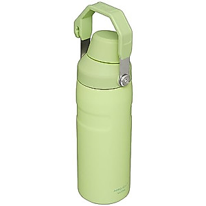 Stanley IceFlow Fast Flow Water Bottle 16 oz | Angled Spout Lid | Lightweight and Leakproof for Travel and Sports | Insulated Stainless Steel | BPA-Free | Citron
