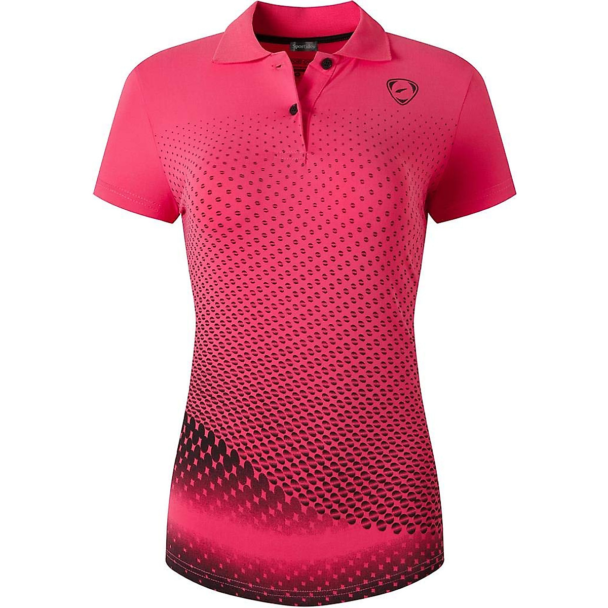 Sportides Women's Sport Polo Tee Shirt Tshirt T-Shirt Short Sleeve Poloshirt Golf Tennis Badminton Bowling SWT251_RoseRed_XL