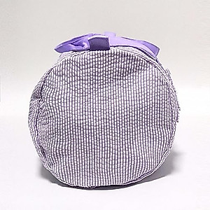 MT WORLD Personalized Dance Bags, Seersucker Travel Bag & Cosmetic Bag, Cosmetic Bag and Overnight Bag Set, Cosmetic Bag with Weekender Bag