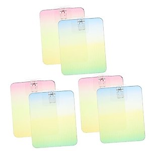 Misti Stamping Tool 6 Pcs Plate Clamp Kick Rollers Writing Board Classroom Clipboard Plastic Short Hand Clipboard Office Supply Exam Paper Clips Business Notebook Student