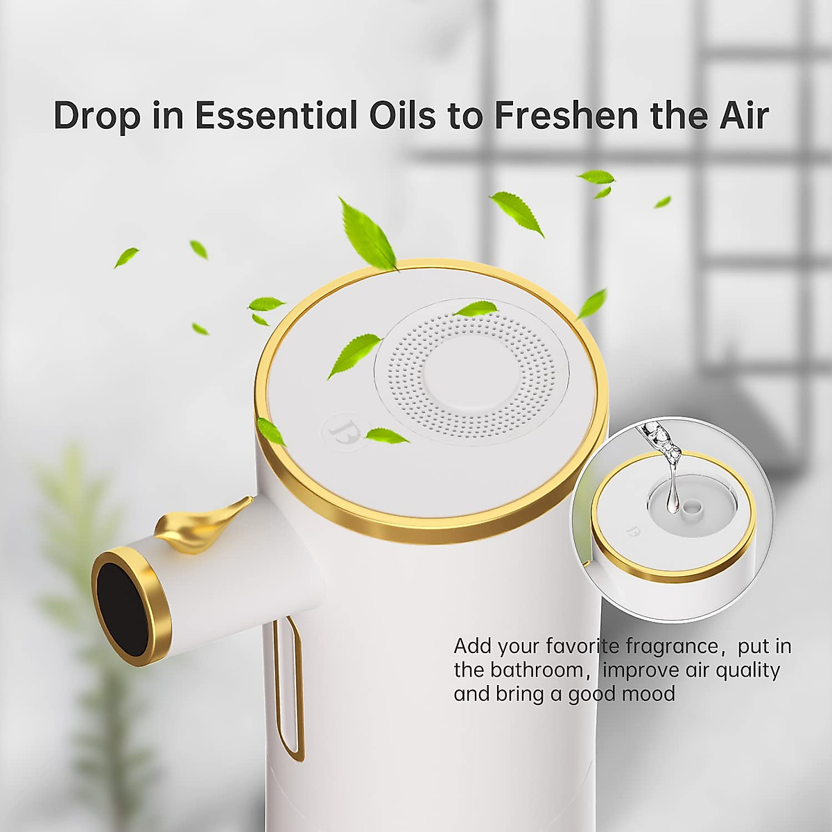 VOVGUU Automatic Soap Dispenser Touchless Rechargeable 300ml/10.14OZ Electric Dispenser with 3 Levels of Adjustable Sensor Foaming Soap Dispenser