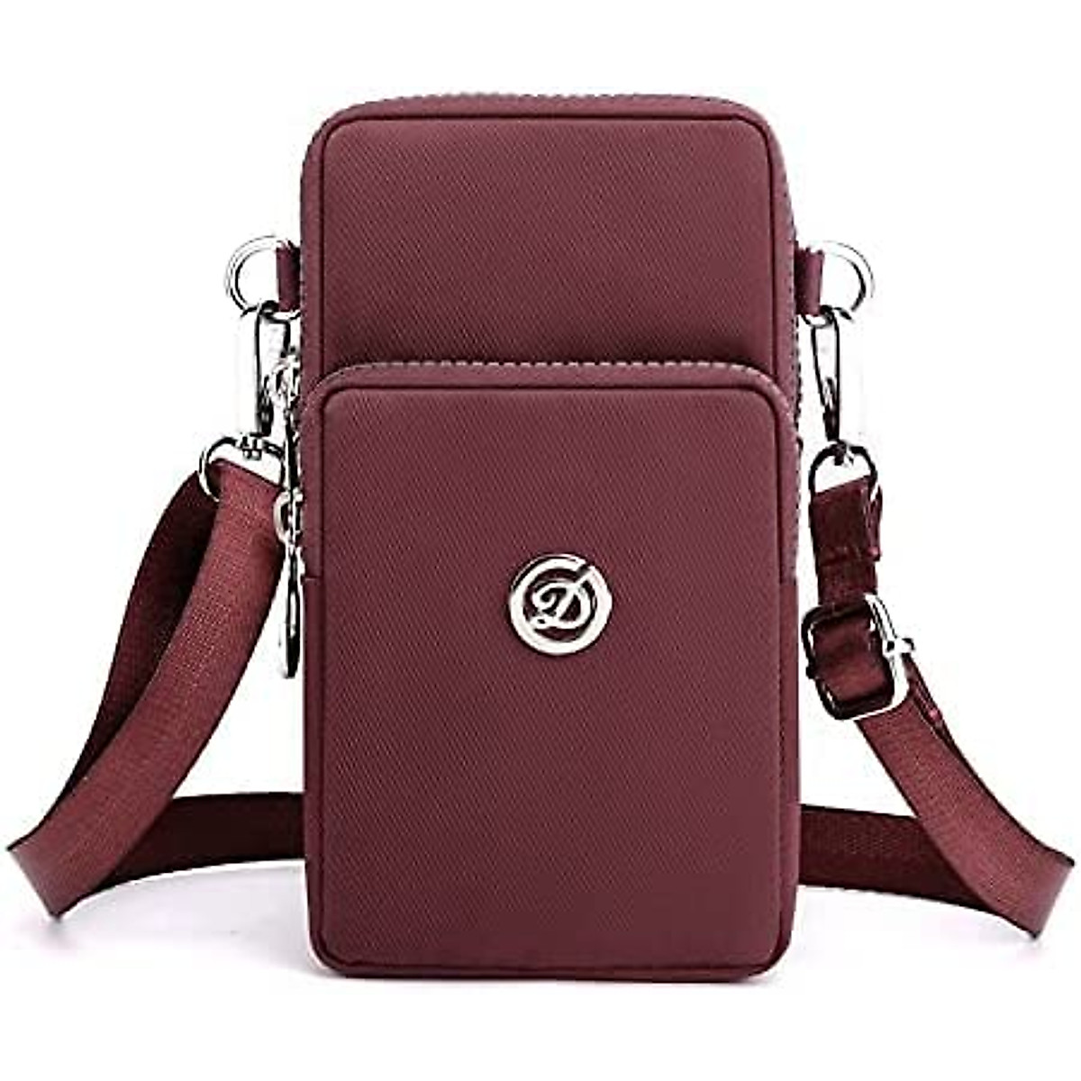 Nylon Small Crossbody Bag Cell Phone Purse Wallet Travel Wristlet Armband for iPhone 13 12 11 Pro Max Samsung Galaxy S23 Ultra S22 S21 S20 Plus FE A03s A13 A14, Moto G 5G, Google Pixel 6 7 Pro, Purple