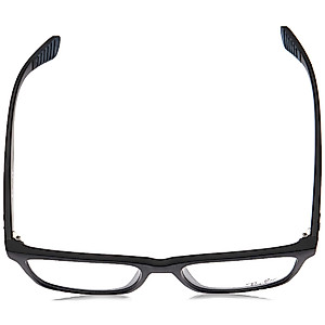 Ray-Ban RX7025 Square Prescription Eyeglass Frames, Matte Black/Demo Lens, 53 mm