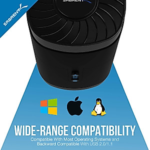 7 Port USB 3.0 HUB + 2 Charging Ports with 12V/4A Power Adapter + USB 3.0 4 Bay 2.5” Hard Drive/SSD Docking Station with Fan