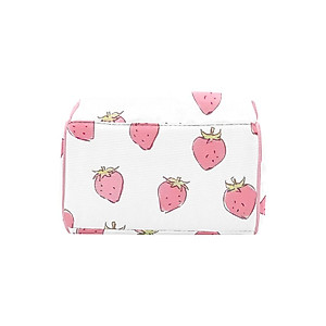 XOZOTY Pink Strawberry Diaper Bags with Name Waterproof Mummy Backpack Nappy Nursing Baby Bags Gifts Tote Bag for Women