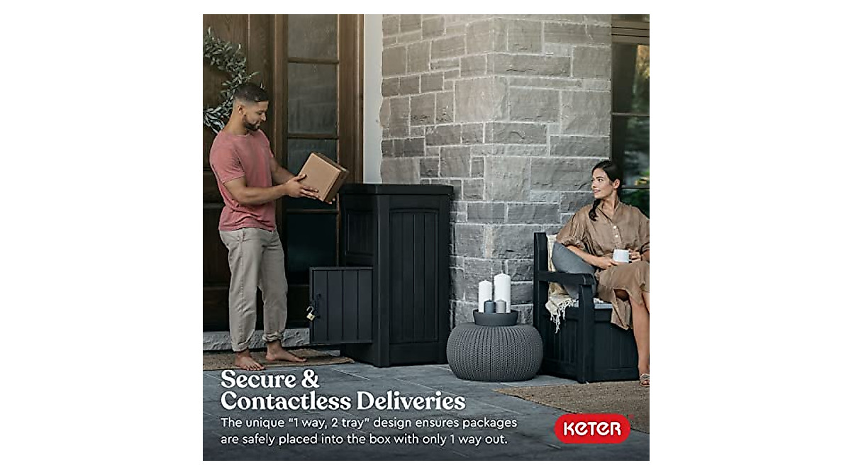 Keter Secure Package Delivery Box | Porch Lockable Storage