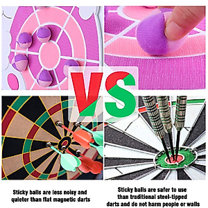 Aneco Easter Bunny Easter Egg Dart Board Sticky Balls Toys Games DIY Spliceable Dart Board Kit with 6 Sticky Balls for Indoor and Outdoor Sports Games