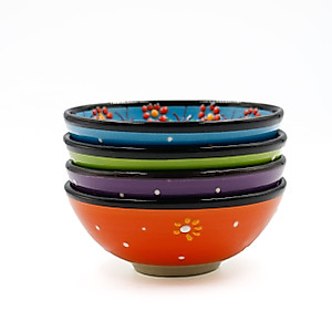 Ali Ceramic Bowls 4.72 Inches Set of 4 Dishwasher Microwave Safe Ceramic Bowls for Cereal Salad,Fruit,Vegetable,Ice Cream,Soup,Yoghurt,Olive,Cheese,Colorful Eating Cup