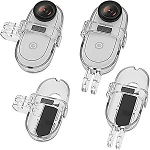 SYMIK Magnetic Action Mount Adapters Bundle (4 Pack) Accessory for Insta360 GO 2 Action Camera; Extreme Action Ready Design; Magnetic & Buckle Clip Dual Fasteners Enable High Intensity Action Mounting