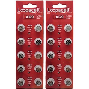 LOOPACELL 20 AG9 LR45 L936 1.5V Alkaline Button Cell Batteries
