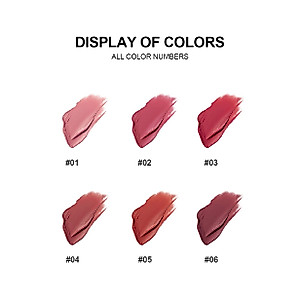 BANGFENG 6 Colors Matte Lipstick Set New Upgraded Formula Nude Moisturizer Smooth Lipstick Long Lasting Not Dry or Cracked Lipstick Makeup Gift Set