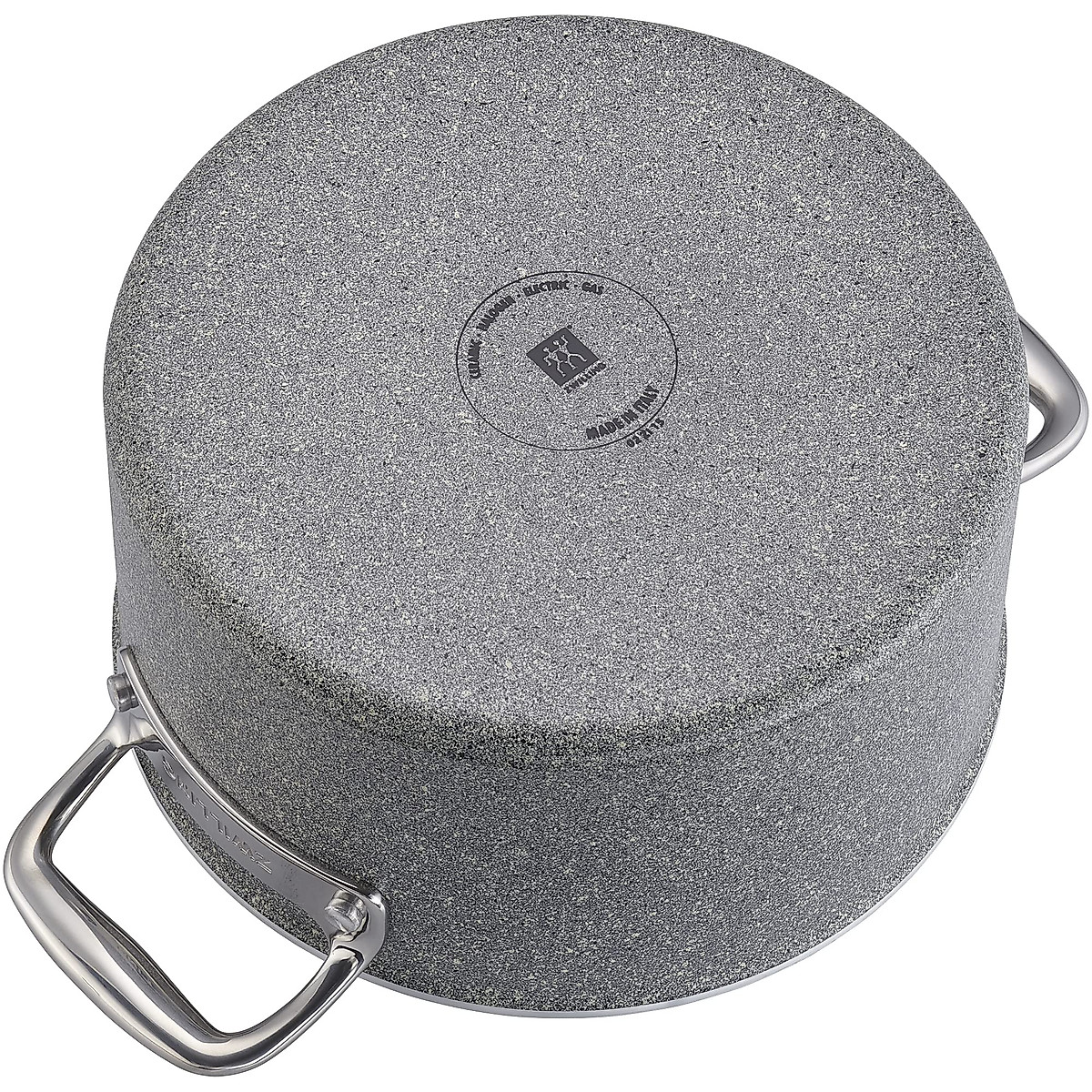 ZWILLING Vitale 6-qt Nonstick Dutch Oven with Lid, Aluminum, Scratch Resistant, Made in Italy, Gray