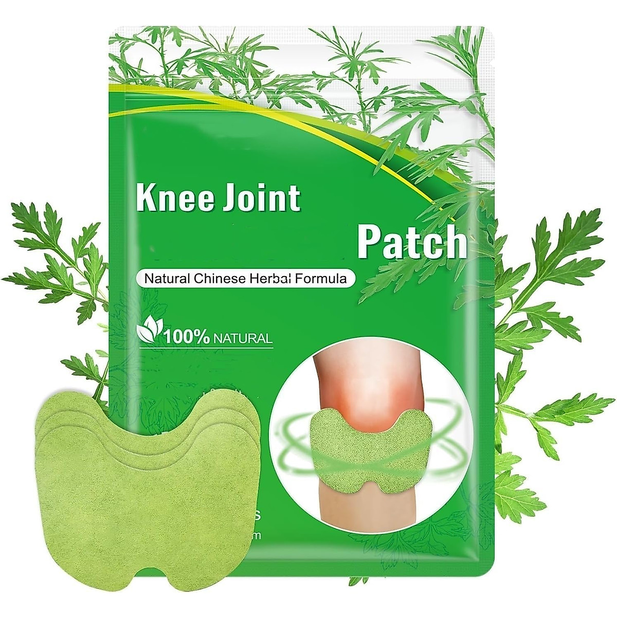 SHIFAKOU Knee Joint Patch, Natural Ingredients Knee Care Patches, Herbal Patch for Knee Joint Care, Long Lasting Care of Knee Joint Uncomfortable -1 Bags/12 Pcs