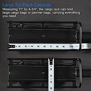 Lumintrail Bike Cargo Rack, Seatpost Mounted Bicycle Luggage Carrier with 20 LBs Weight Capacity for Trunk Bags and Quick Release Handle, High Angle for Extra Tire Clearance