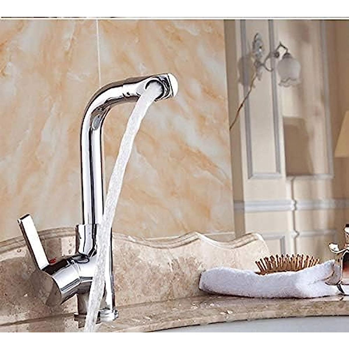 360 Degree Rotation Bath Basin Faucet Cold and Hot Water Taps Bathroom Mixer Tap Torneira Deck Mounted with Accessories