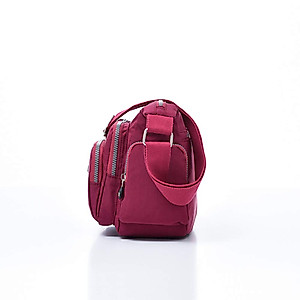 MINTEGRA Crossbody Bag for Women Anti-theft RFID Card Slot Multi Pocket Shoulder Bag Nylon Lightweight Messenger Bag