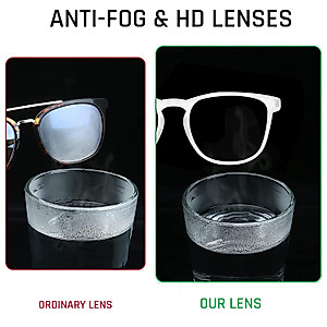 REAVEE Safety Glasses Anti Fog Nurse Goggles Blue Light Blocking Fashionable for Women Men Anti Scratch Eye Protection,Clear