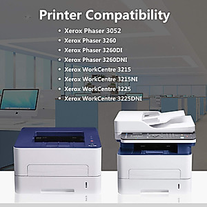 1 Pack 106R02777 Black Toner Cartridge Replacement for Xerox Phaser 3052 3260 3260DI 3260DNI WorkCentre 3215 3215NI 3225 3225DNI Printer,Sold by TopInk