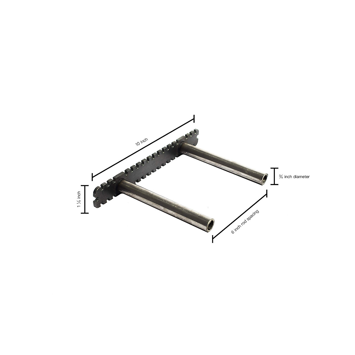 Heavy Duty Floating Shelf Bracket - 1 1/4 backplate - 9 sizes - 3/4 Rod Diameter - 4, 6, and 9 inch rod length