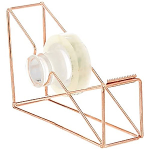 U Brands Desktop Accessory Kit, Office Supplies Set, Wire Metal, Rose Gold, 10-Pieces