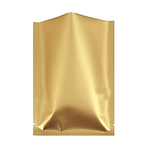 QQ Studio 100 Heat Sealable Mylar Foil Bag Pouch for Sampling Packaging Food Storage Food Safe (SM ~2.3"x3.4", Matte Gold)