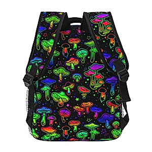 ASYG Mushroom Backpack Plant Laptop Backpack Cute Tablet Travel Picnic Bag Mushroom Backpack Bag
