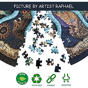 Round Jigsaw Puzzle Educational Game Large 26 Inch 1000 Pieces (Constellation)