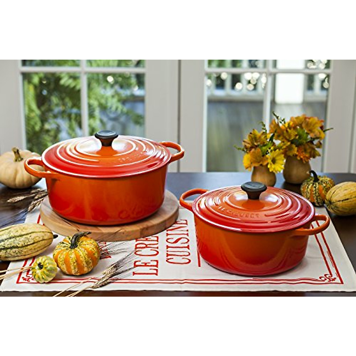 Le Creuset Enameled Cast Iron Signature Round Dutch Oven, 5.5 qt., Flame