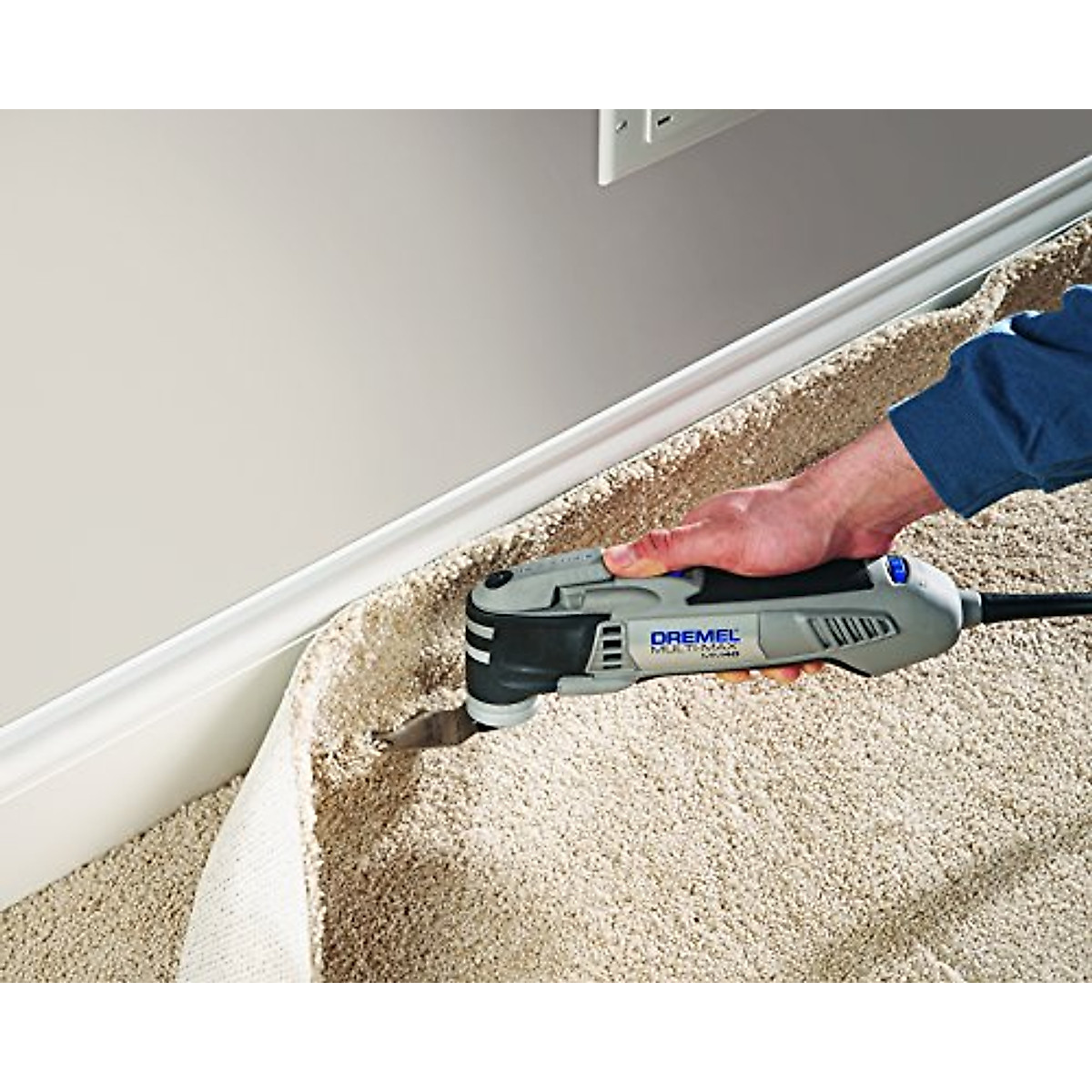 Dremel MM430 Multi Knife Oscillating Multi-Tool Accessory, Steel Blade Perfect for Cutting Flexible Materials - Universal Quick-Fit Interface Fits Bosch, Makita, Milwaukee, and Rockwell