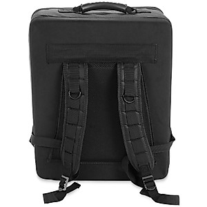 Guardian Tabletop Gaming Backpack | Deluxe Portable Carrying Case with Space For 135+ Figurines, Large Miniatures, and Wargame Transportation | Includes Four Compartment Trays & 3 Layers of Pluck Foam
