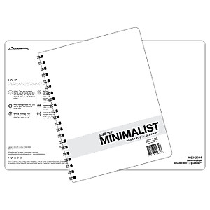 Dated Minimalist DayPlanner - 12 Monthly Calendar Overview, to-do Lists, Weekly and Daily Planning (8.5 by 11 inches), 2023-2024 Minimalist