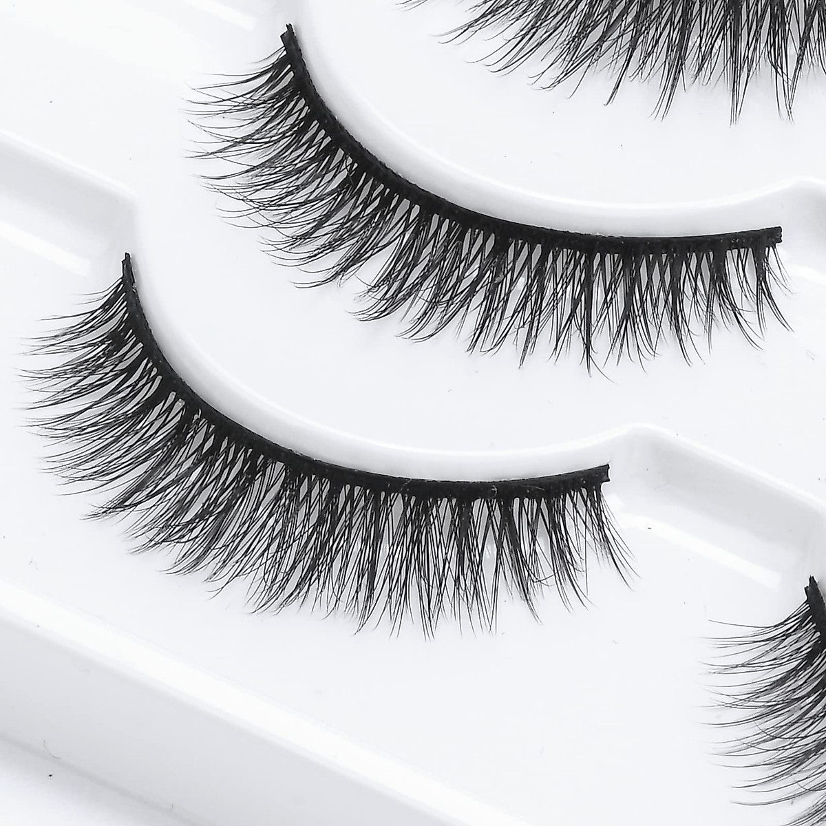 SONAFEEL False Lashes Natural Look Eye Lashes Pack Short Natural Eyelashes Wispy Strip Lashes Small Crisscross Daily Fake Eyelashes Reusable Faux 3d Mink Lashes Pestañas Postizas Naturales