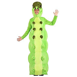 Fun Costumes Green Caterpillar Costume for Adults Storybook Character Plush Caterpillar Suit for Men and Women X-Large