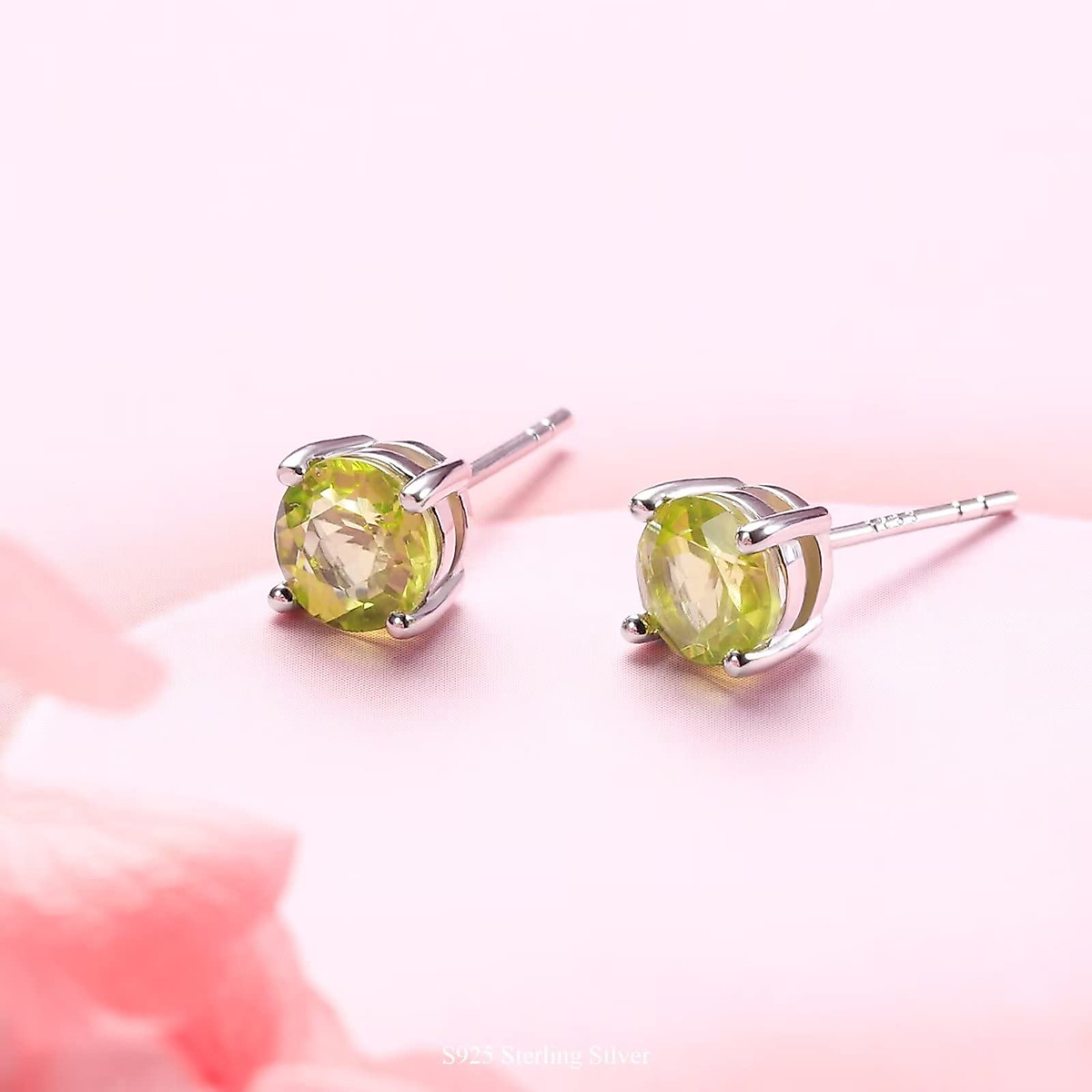 Ursilver Topaz Earrings for Women - Sterling Silver Birthstone Earrings 0.8CT White Topaz Diamond Birthstone Stud Earrings Birthday April Birthstone Jewelrys Gifts for Women