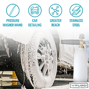 MTM Hydro Acqualine Pressure Washer Extension Wand Kit 20" Bent Foam Lance