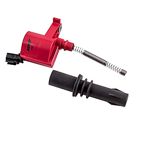 MAS Set of 8 Red Ignition Coils Pack DG511 & Motorcraft SP515 SP546 Spark Plug Compatible with Ford Expedition F150 F250 Lincoln Mark LT Navigator Replacement for 3L3E12A366CA 5C1584 C1541 FD508 DG511