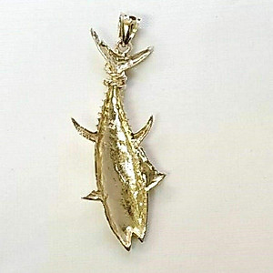 SURANO DESIGN JEWELRY 14k Yellow Gold Tuna Fish Large Pendant, Made in USA
