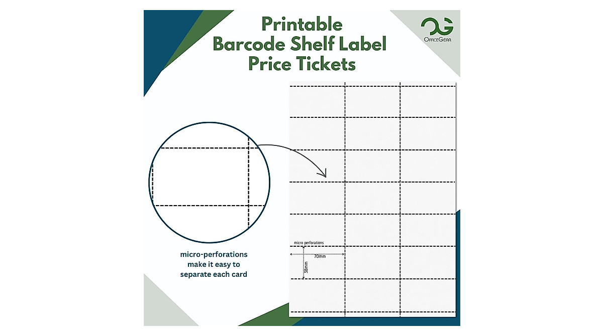 Custom Printable Shelf Edge Labels - 525 Pack