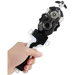 Desamvap Bey Battling Tops Burst Launcher and Grip, B-184 Custom Bey Launcher LR Left Right Spin DB Layer System Compatible with All Bey Burst Series (Black)