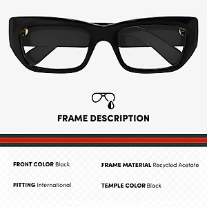Gucci GG1297O Designer Fashion Eyeglasses: Script Logo Eyeglasses Frame Eyewear with Luxury eSHADES Kit - Embrace Sophistication and Elegance