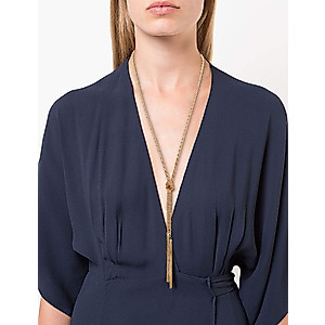 Lariatneck Long Necklaces for Women Gold Necklaces Tassel Y Necklaces Adjustable Knot Chain Tassel Pendant Necklaces gold Costume Jewelry for women