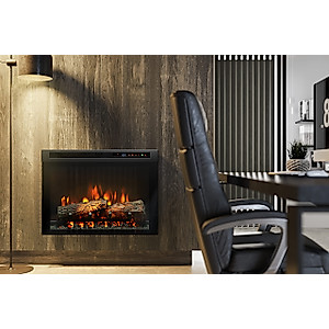 Dimplex 26 Inch Built-in Electric Fireplace - Multi-Fire XHD Firebox with Logs and Realistic Multi-Color Flames | Model: XHD26L