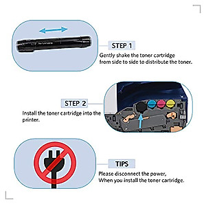 Leize Compatible 7525 Toner Cartridge use for Xerox WorkCentre 7525 7830 7845 7855 7835 7556 7535 7530 7545 Printer Replacement for WorkCentre 006R01513 006R01514 006R01515 006R01516 [KCMY-4PACK]