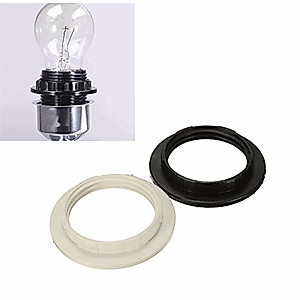 EFINEHOME Efine 6 Pack Socket Screw Bulbs Edison Retro Pendant Lamp Holder Trap Black Twist and Lock E26 E27 Socket Replacement Ring(White)