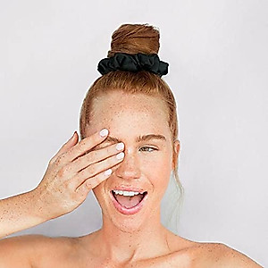 Kitsch 100% Satin Pillowcase | Holiday Gift Satin Hair Scrunchies and Spa Headband Sleep Ritual Bundle