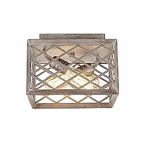 Home Decorators Collection 7944HDC Wallace Manor Collection 11" 2-Light Gilded Pewter Flush Mount