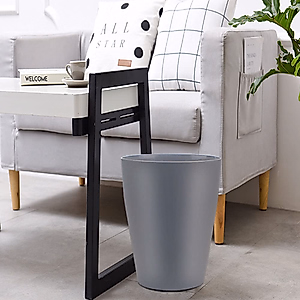 Gereen 1.5 Gallon Small Trash Can,Round Small Wastebasket Garbage Can for Bathroom Bedroom Kitchen Countertop Under Sink (Gray, Single Pack)
